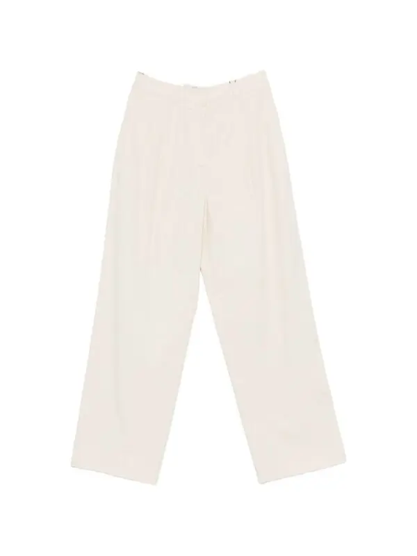 DUNST Cotton Blend Chino Trousers - White
