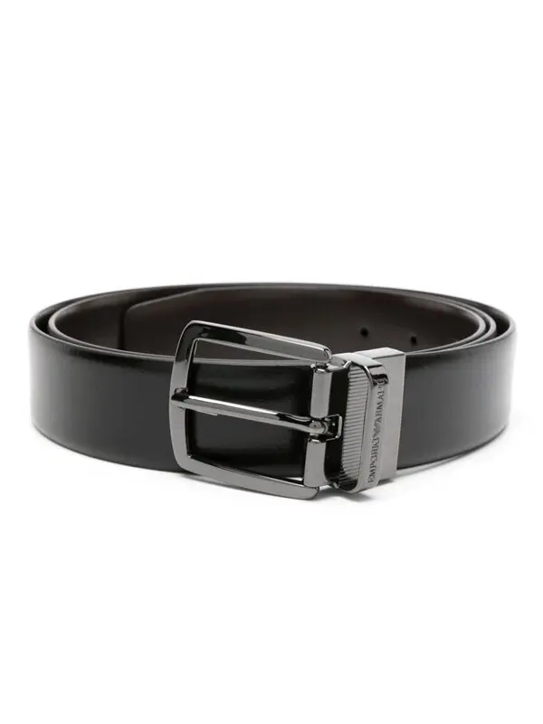 Emporio Armani Leather Belt - Black
