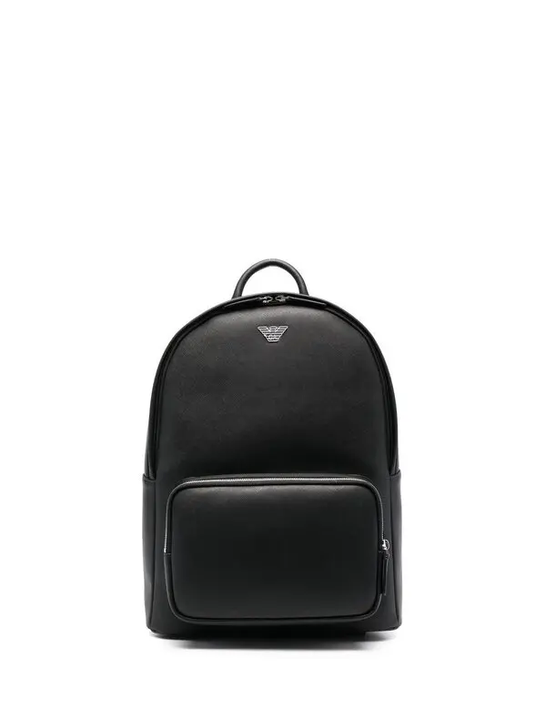 Emporio Armani Logo Backpack - Black