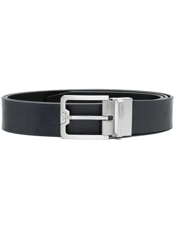 Emporio Armani Leather Belt - Blue