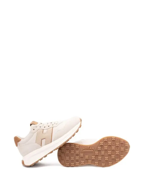 Hogan Leather Sneakers - Beige