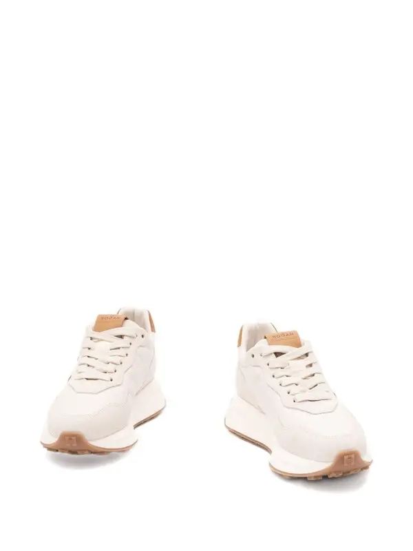 Hogan Leather Sneakers - Beige