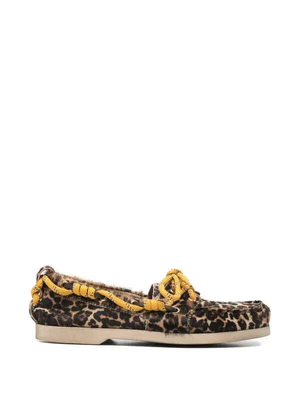 GOLDEN GOOSE Leopard Print Leather Loafers - Multi