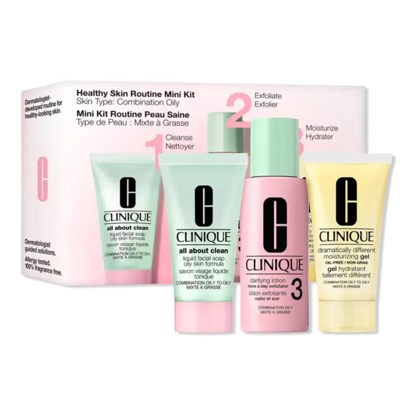 CLINIQUE Healthy Skin Routine: Mini 3-step Skincare Set For Combination Oily Skin - One-color