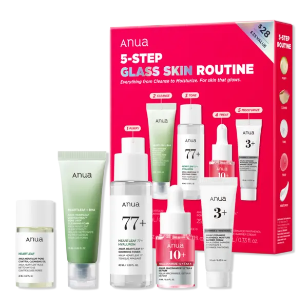ANUA 5-step Glass Skin Routine Set - One-color