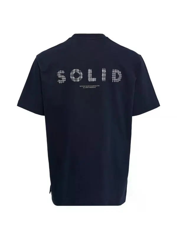 SOLID HOMME Logo-detail T-shirt