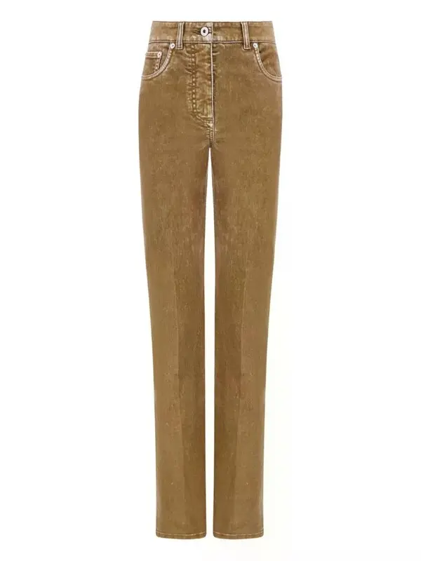 FERRAGAMO Flocked Five-pocket Trousers - Brown