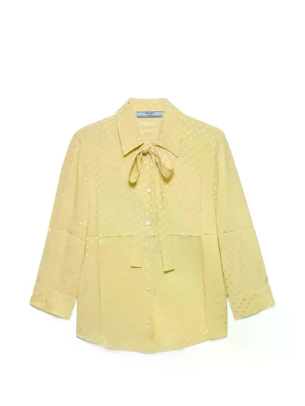 Prada Polka-dot Satin Shirt