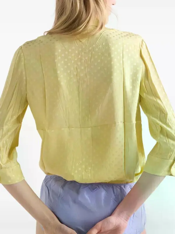 Prada Polka-dot Satin Shirt