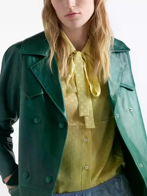 Prada Polka-dot Satin Shirt