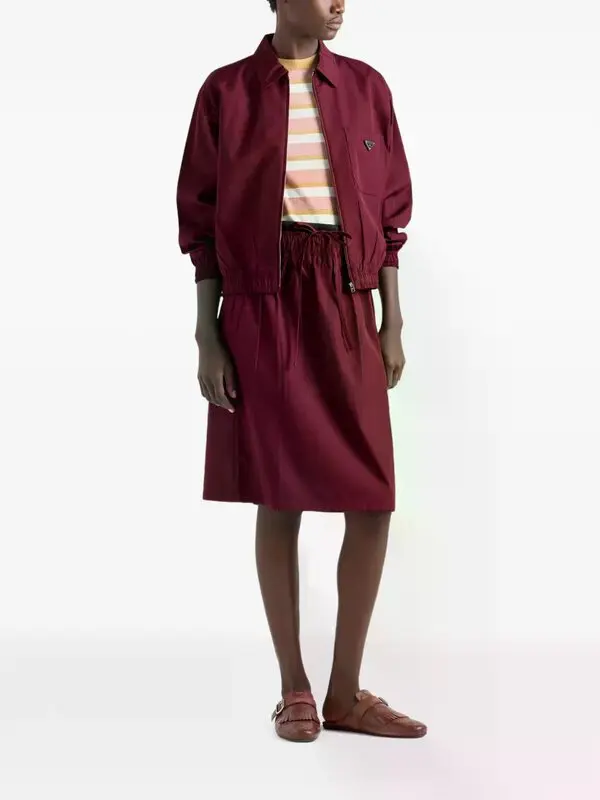 Prada Poplin Straight Fit Skirt