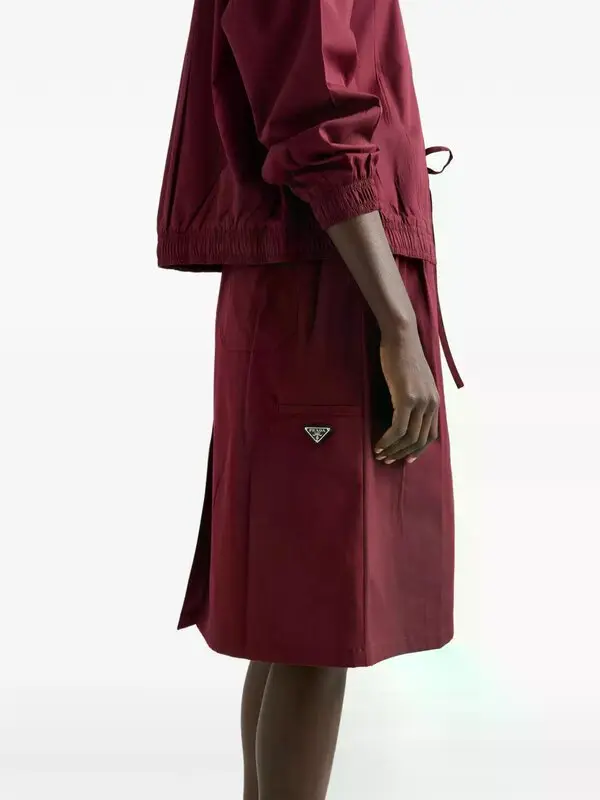 Prada Poplin Straight Fit Skirt