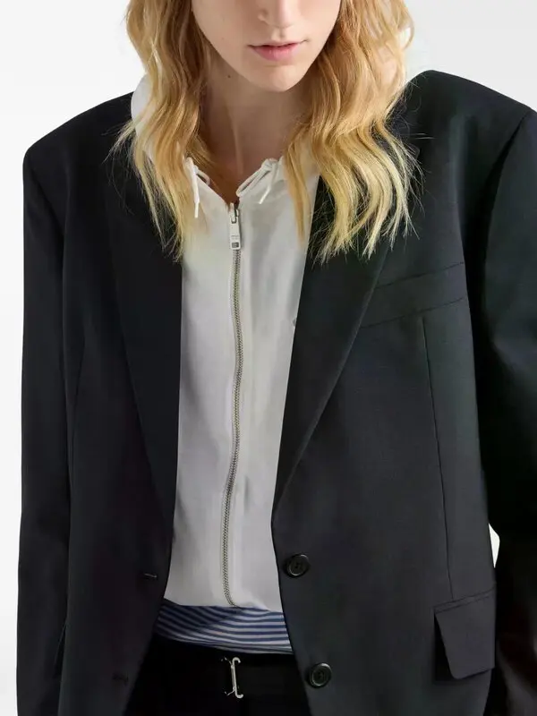 Prada Single-breasted Wool Jacket - Blue
