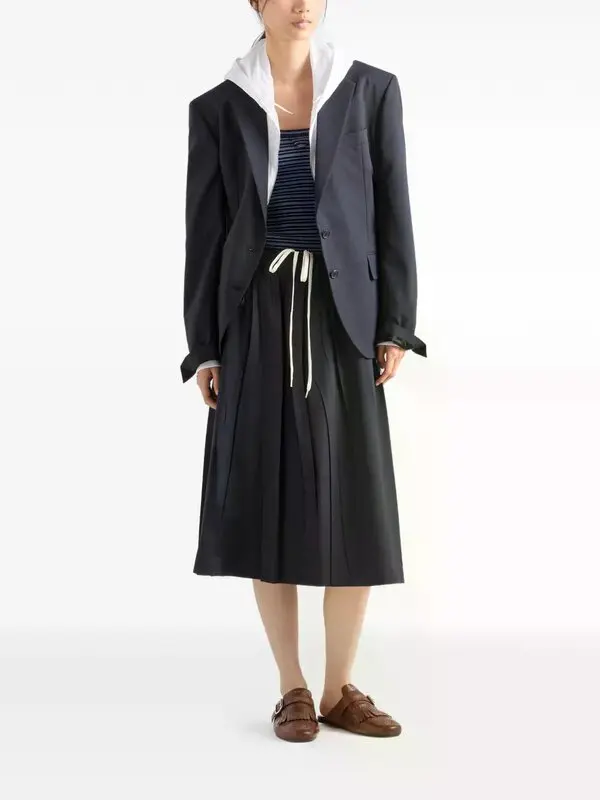 Prada Light Wool Midi Skirt
