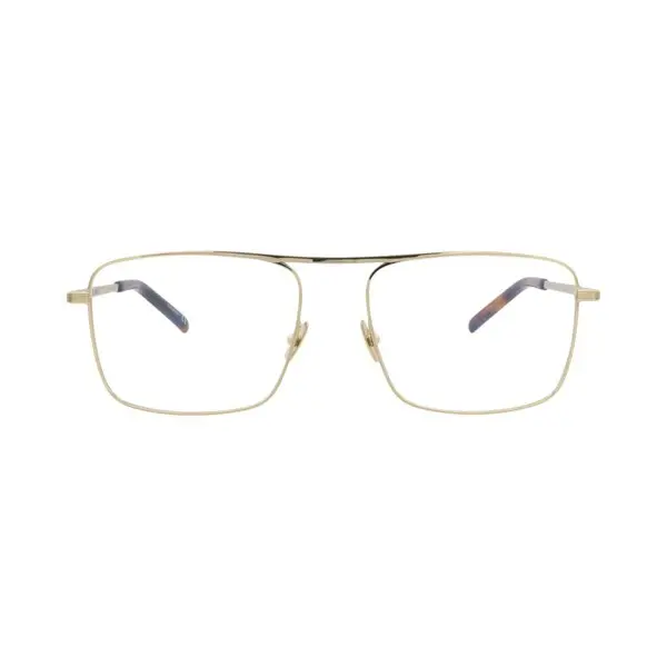 Saint Laurent Square Frame Metal Optical Frames /transparent - Gold