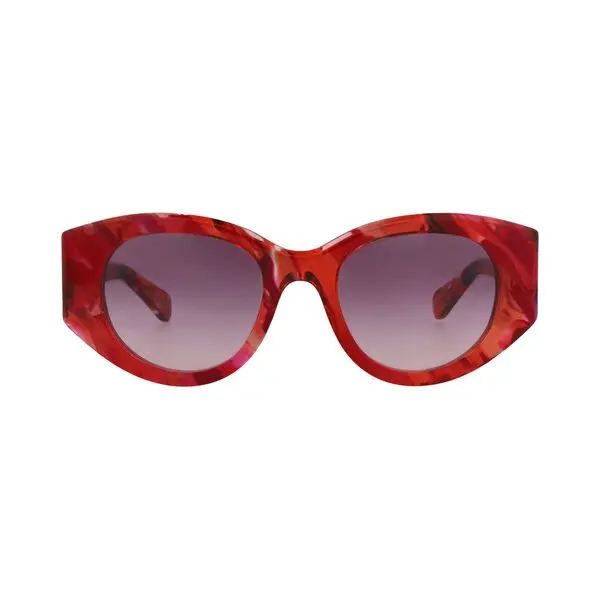 Chloé Round Frame Recycled Acetate Sunglasses - Red