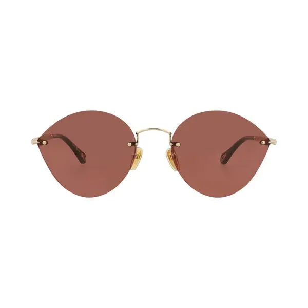 Chloé Cat Eye Metal Sunglasses - Gold