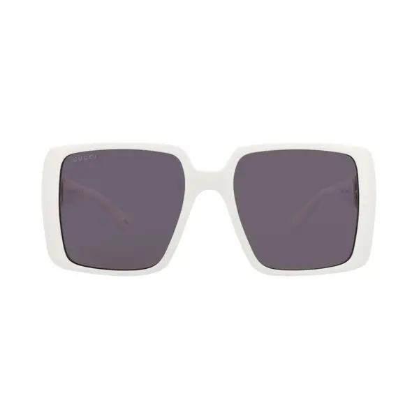 Gucci Square Frame Injection Sunglasses - White