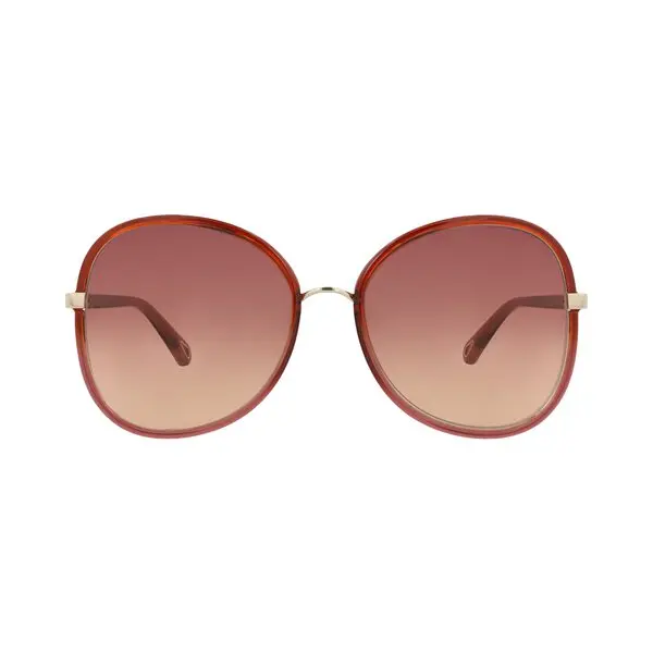 Chloé Round Frame Bio Injection Sunglasses - Red