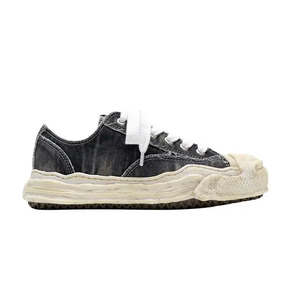 Mihara Yasuhiro Hank Bleach-wash Low Sneakers - Black