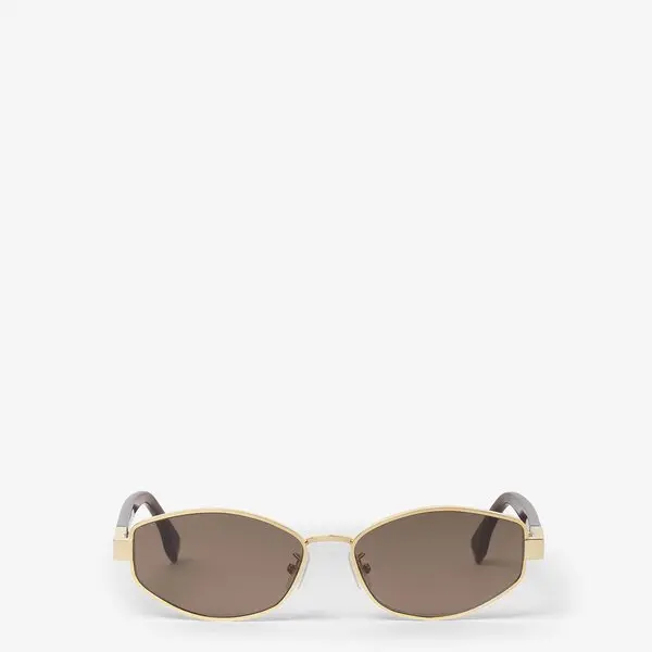 Fendi Oval Baguette Sunglasses - Brown