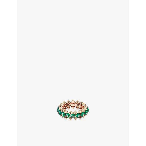 CARTIER Clash De 18ct Rose-gold And Green Dyed Agate Ring - Rose Gold