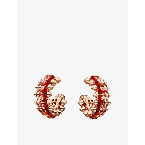 CARTIER Clash De And Agate Hoop Earrings - Rose Gold