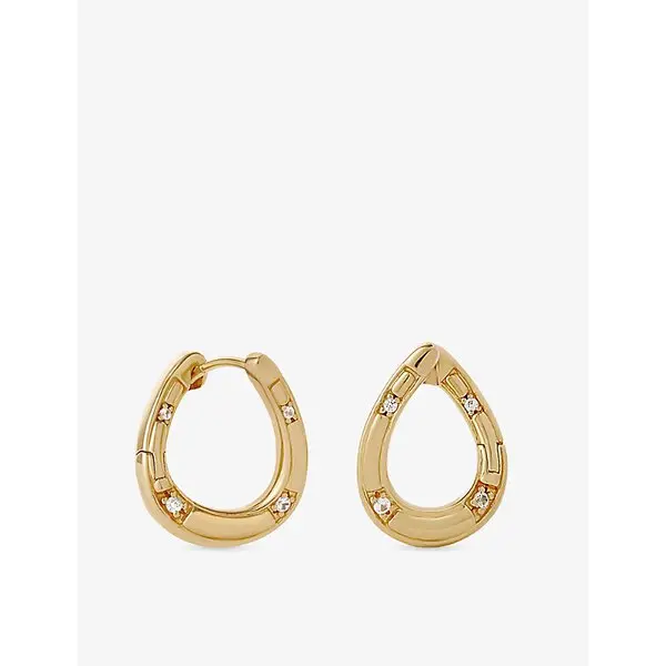 Astley Clarke Biography Horseshoe Twist Hoop Earrings - Yellow Gold Vermeil