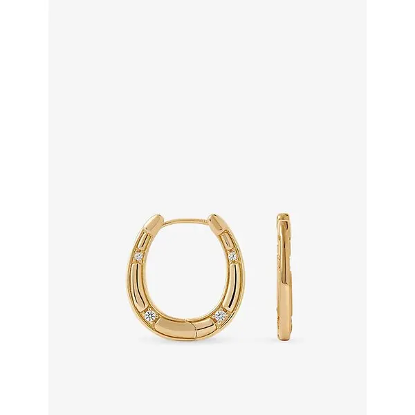 Astley Clarke Biography Horseshoe Hoop Earrings - Yellow Gold Vermeil