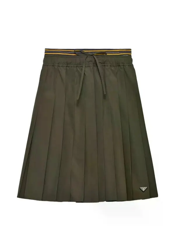 Prada Pleated Poplin Midi-skirt