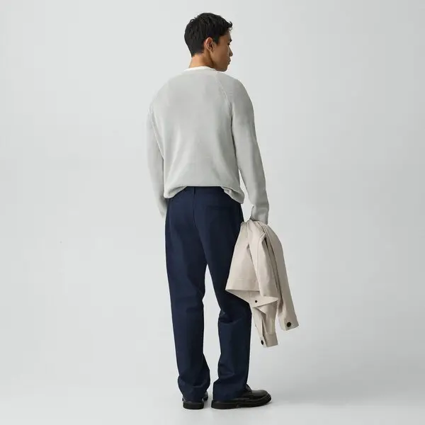 Theory Straight Chino Pant In Moonsoft Cotton - Baltic