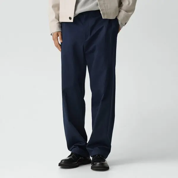 Theory Straight Chino Pant In Moonsoft Cotton - Baltic