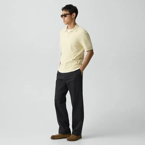 Theory Straight Chino Pant In Moonsoft Cotton - Black