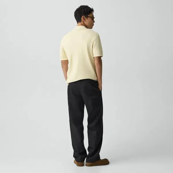 Theory Straight Chino Pant In Moonsoft Cotton - Black