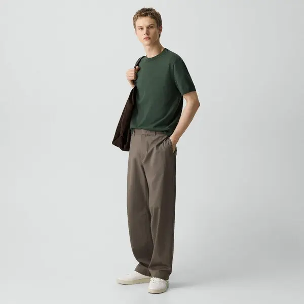 Theory Straight Chino Pant In Moonsoft Cotton - Morel