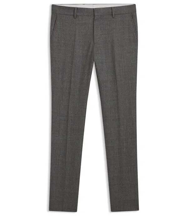 BOSS Formal Trousers In Micro-patterned Virgin Wool