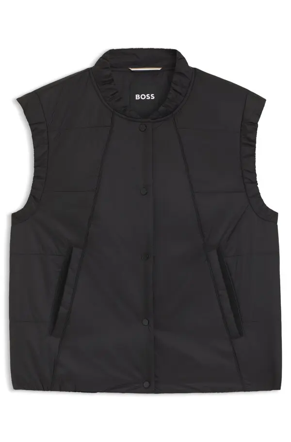 BOSS Water-repellent Gilet With Wadding - Black