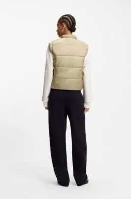 BOSS Water-repellent Gilet With Wadding - Light Beige