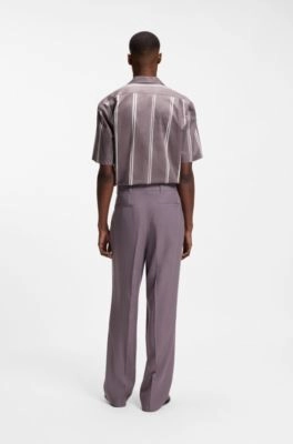 BOSS Oversized-fit Twill Trousers
