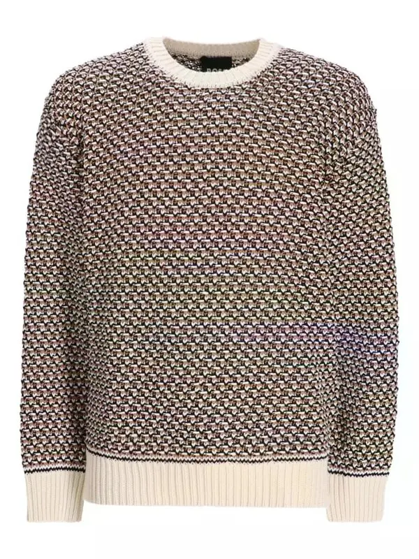 BOSS Round-neck Geometric Pattern Sweater