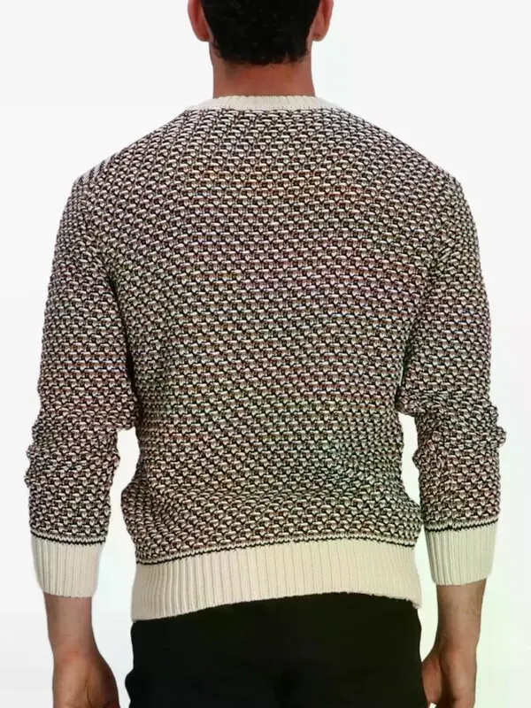 BOSS Round-neck Geometric Pattern Sweater
