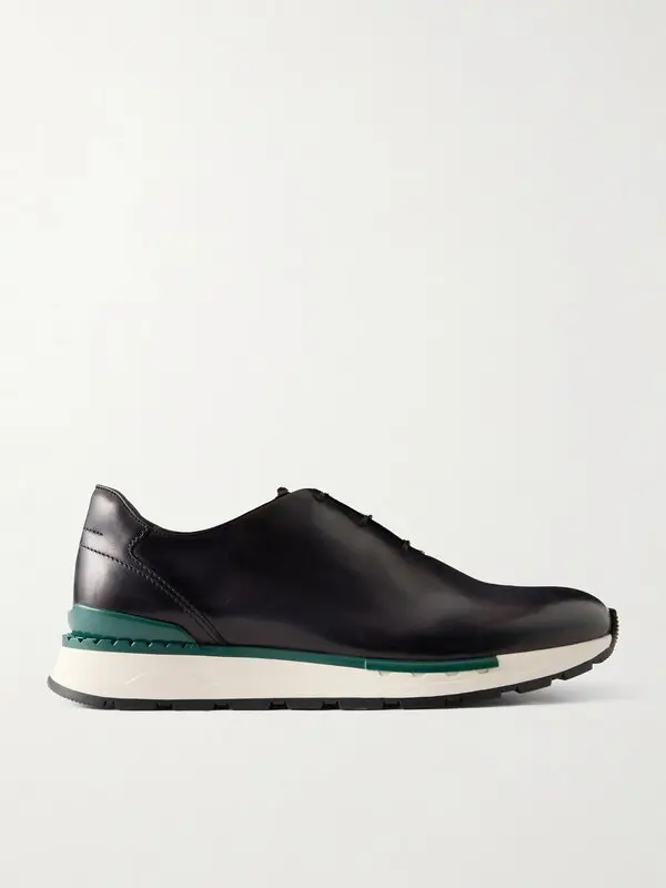 Berluti Fast Track Full-grain Venezia Softy Leather Sneakers - Black