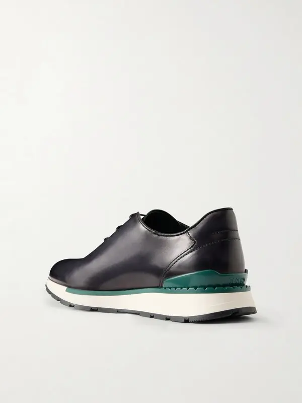 Berluti Fast Track Full-grain Venezia Softy Leather Sneakers - Black
