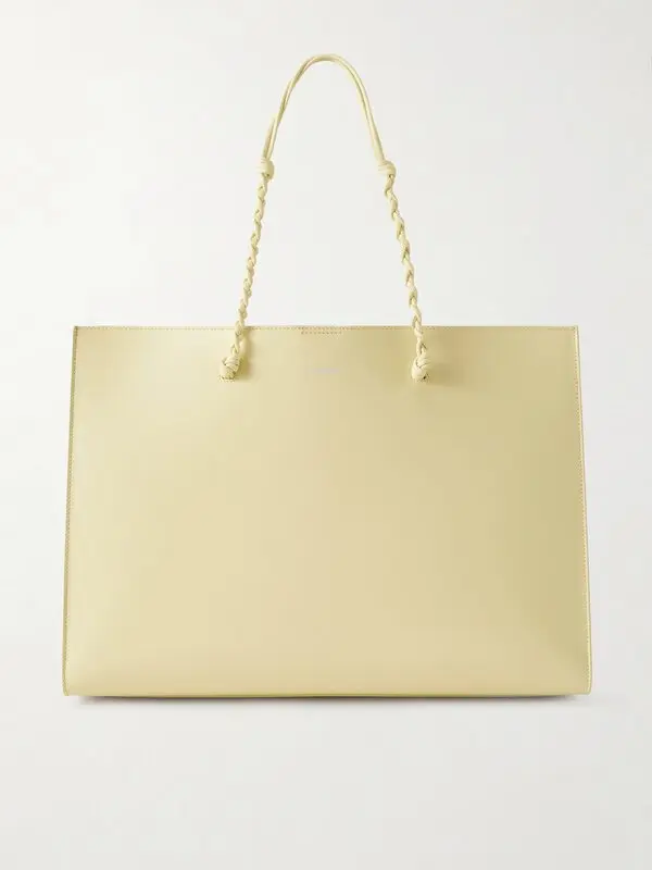 JIL SANDER Tangle Large Leather Tote - Yellow