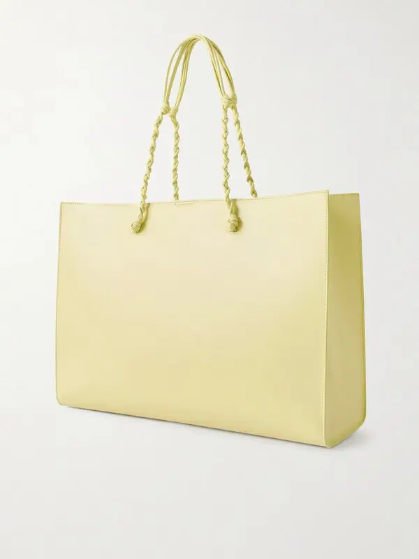 JIL SANDER Tangle Large Leather Tote - Yellow