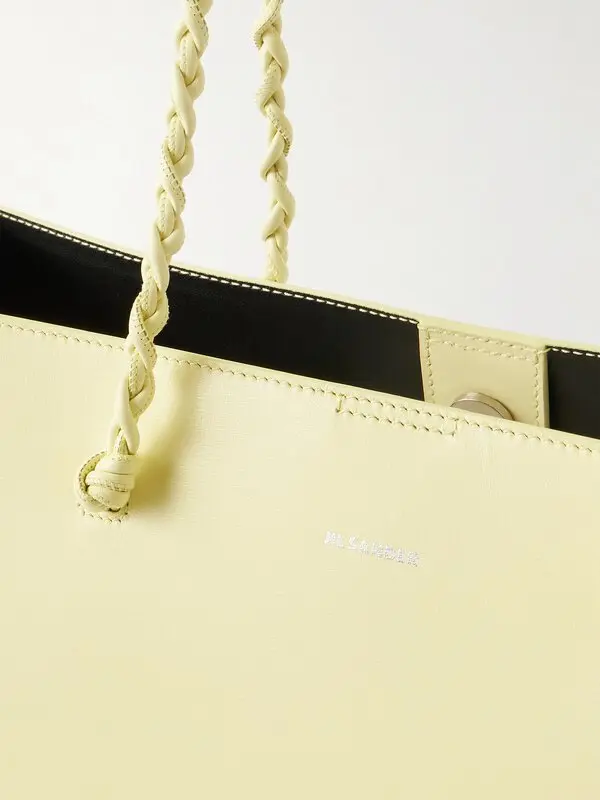 JIL SANDER Tangle Large Leather Tote - Yellow
