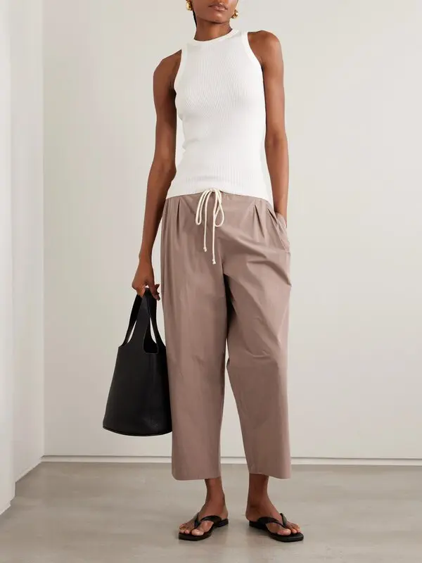 LISA YANG Amya Ribbed Tank - Neutrals