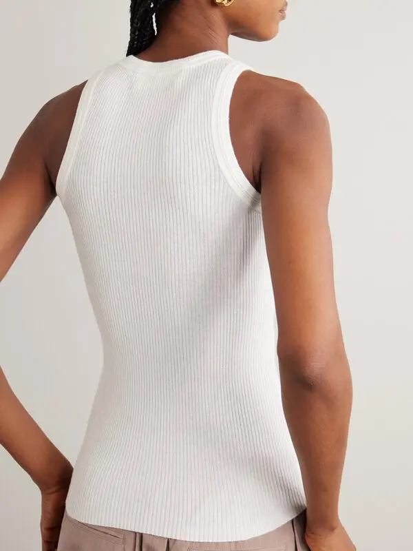 LISA YANG Amya Ribbed Tank - Neutrals