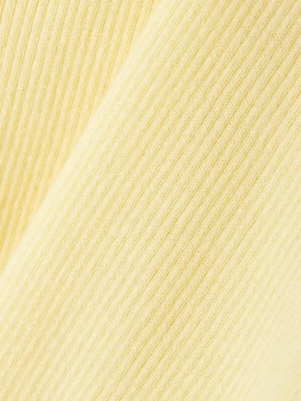 LISA YANG Amya Ribbed Cotton And Cashmere-blend Tank - Yellow