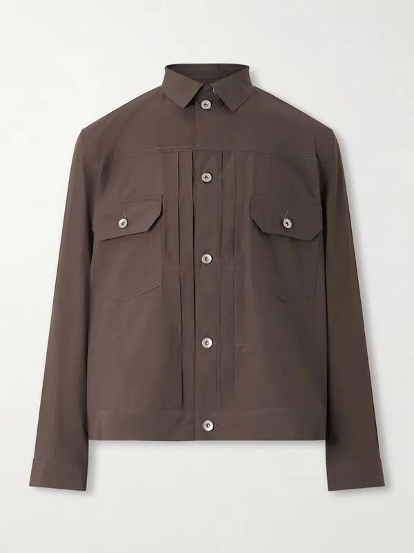 Sacai Cotton-poplin Chore Jacket - Brown